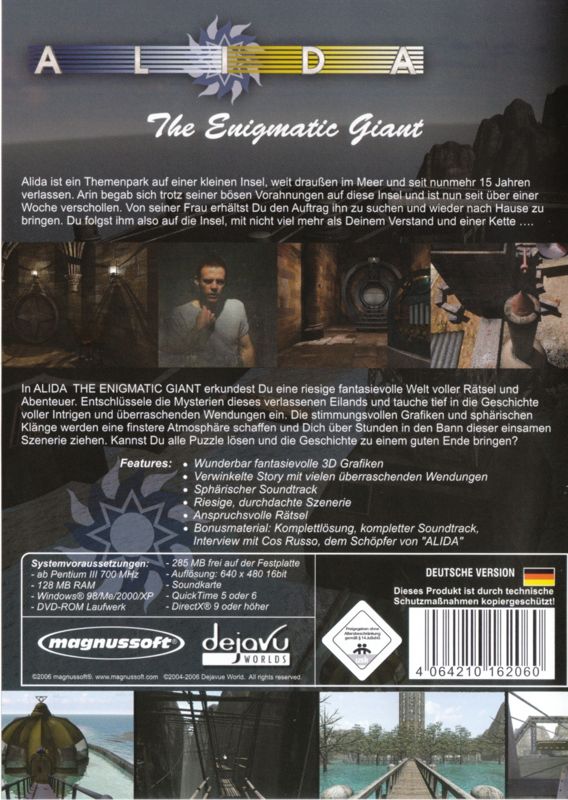 Alida cover or packaging material - MobyGames