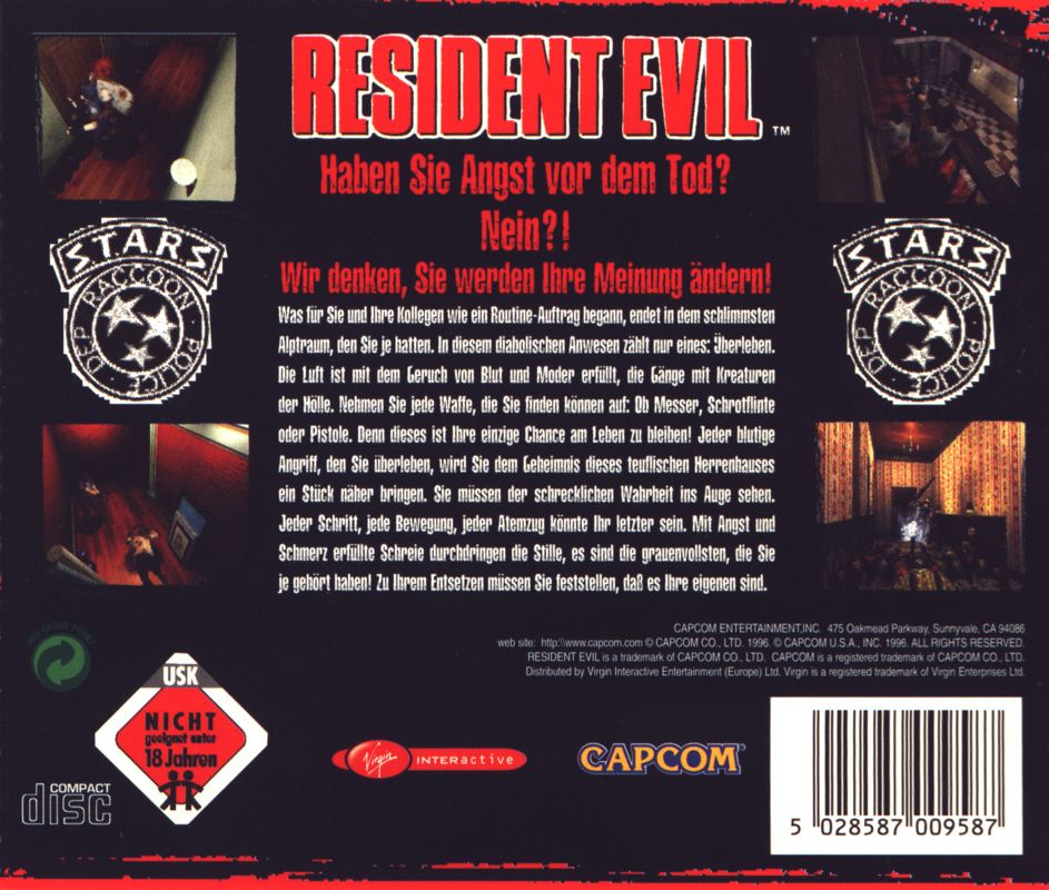 Resident Evil cover or packaging material - MobyGames
