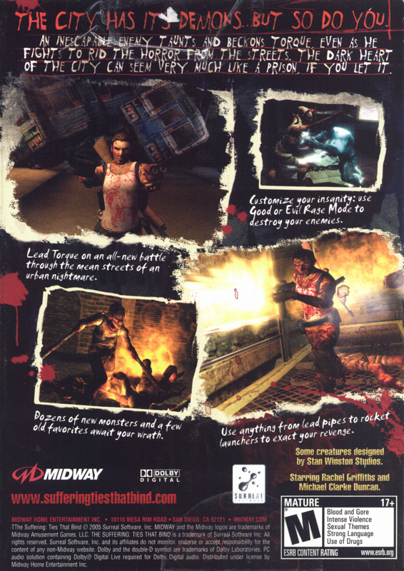 The Suffering: Ties That Bind cover or packaging material - MobyGames