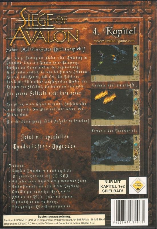 Siege of Avalon cover or packaging material - MobyGames