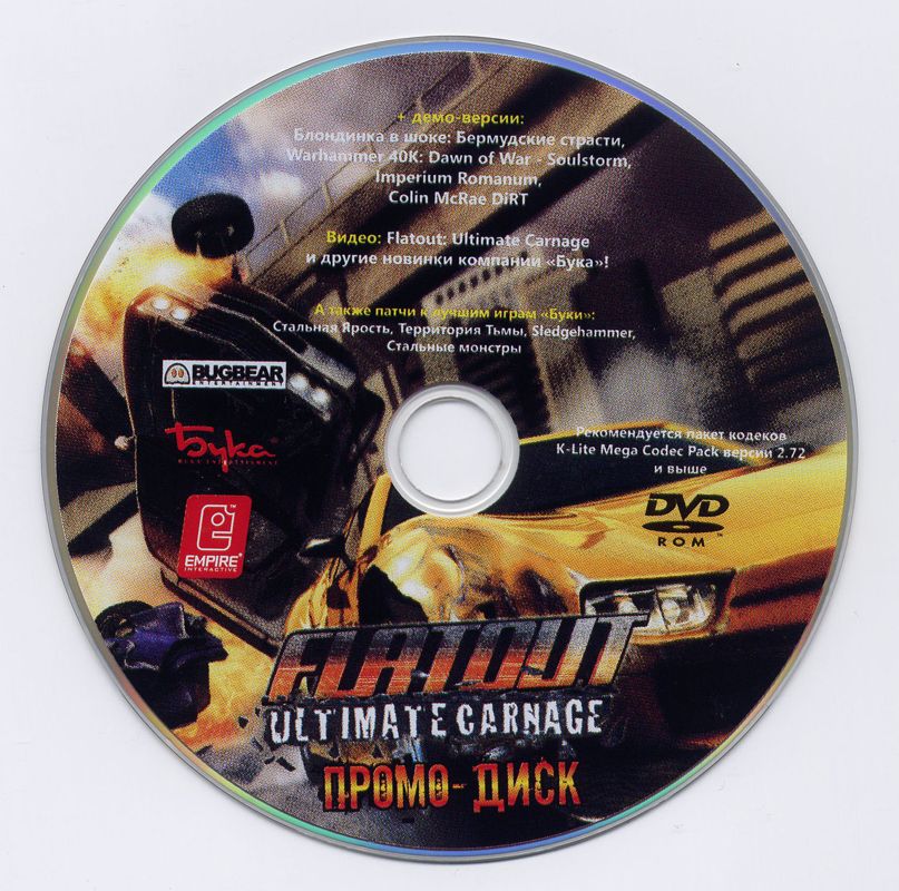 FlatOut: Ultimate Carnage cover or packaging material - MobyGames