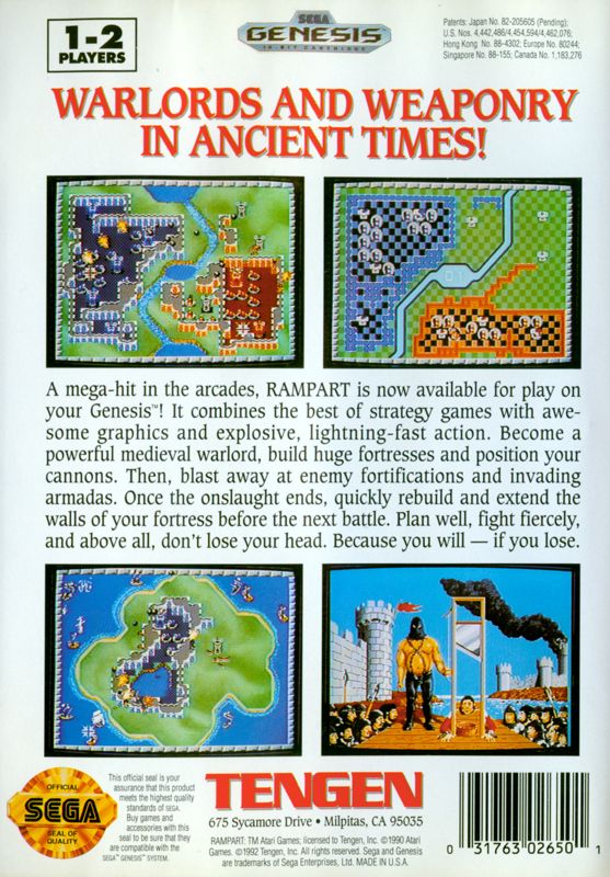 Rampart cover or packaging material - MobyGames