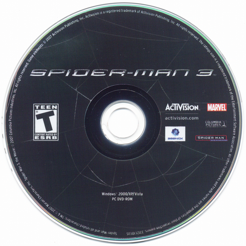Spider-Man 3 cover or packaging material - MobyGames