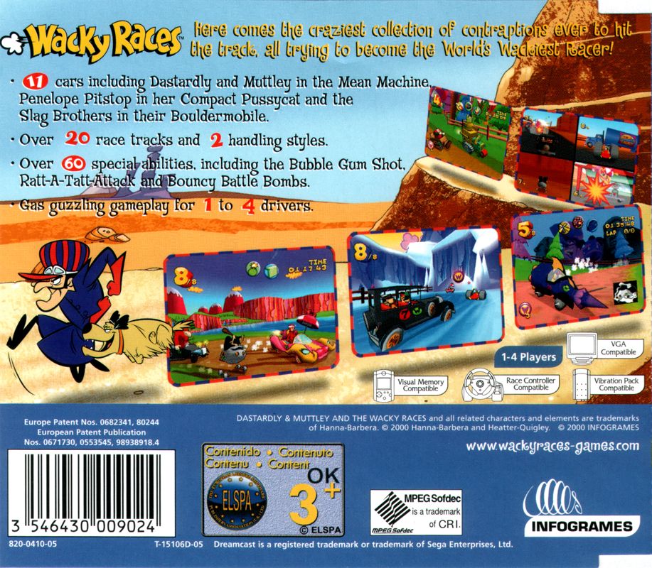 Wacky Races cover or packaging material - MobyGames