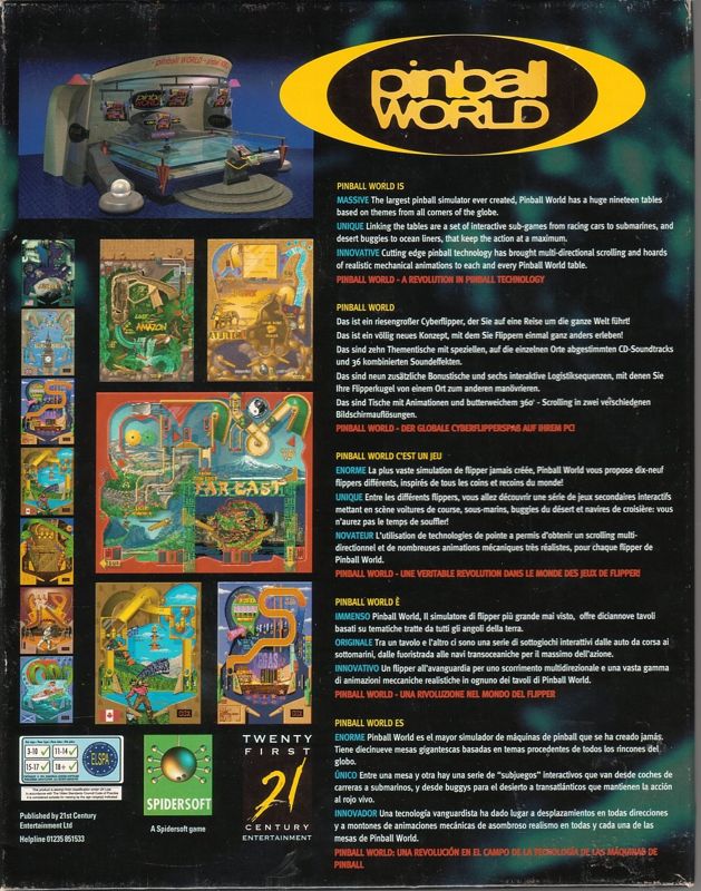 Pinball World cover or packaging material - MobyGames