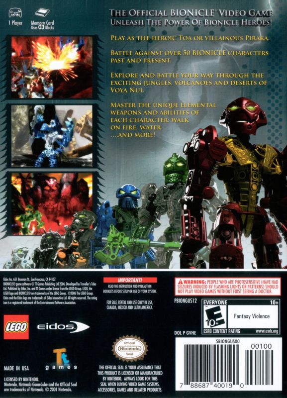Bionicle Heroes cover or packaging material - MobyGames