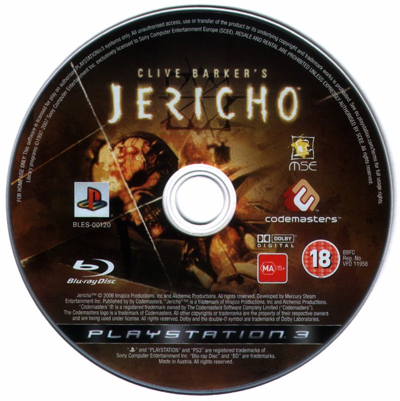 Clive Barker's Jericho cover or packaging material - MobyGames