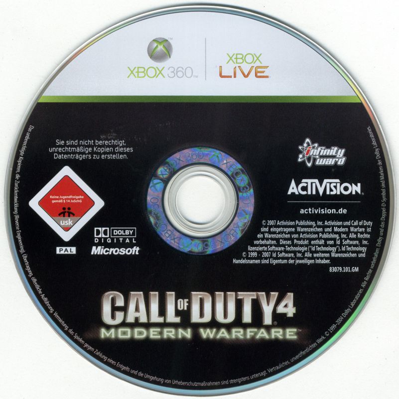 Call of Duty 4: Modern Warfare cover or packaging material - MobyGames