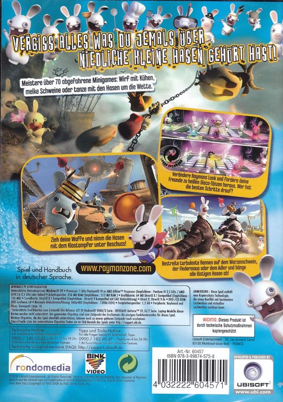Rayman: Raving Rabbids cover or packaging material - MobyGames