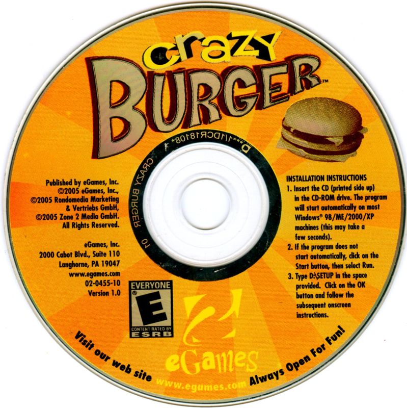 Crazy Burger cover or packaging material - MobyGames