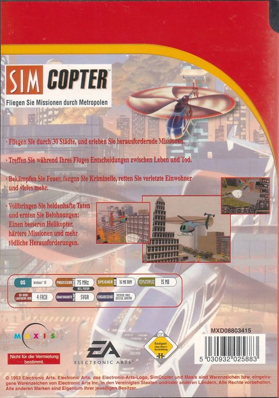 SimCopter cover or packaging material - MobyGames
