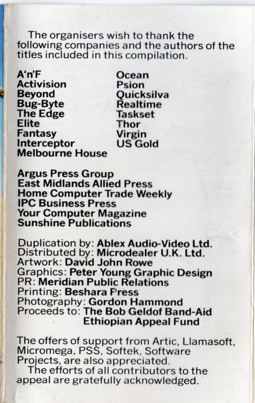 SoftAid cover or packaging material - MobyGames