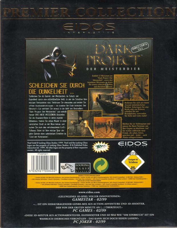 Thief: Gold cover or packaging material - MobyGames