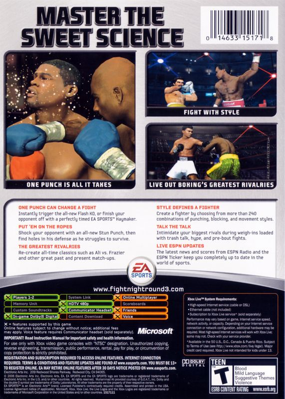 Fight Night Round 3 cover or packaging material - MobyGames