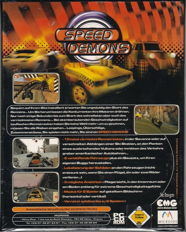 Speed Demons cover or packaging material - MobyGames