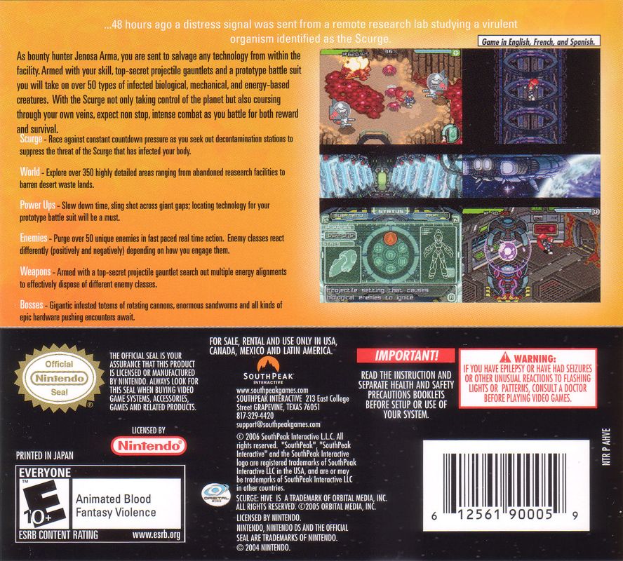 Scurge: Hive cover or packaging material - MobyGames