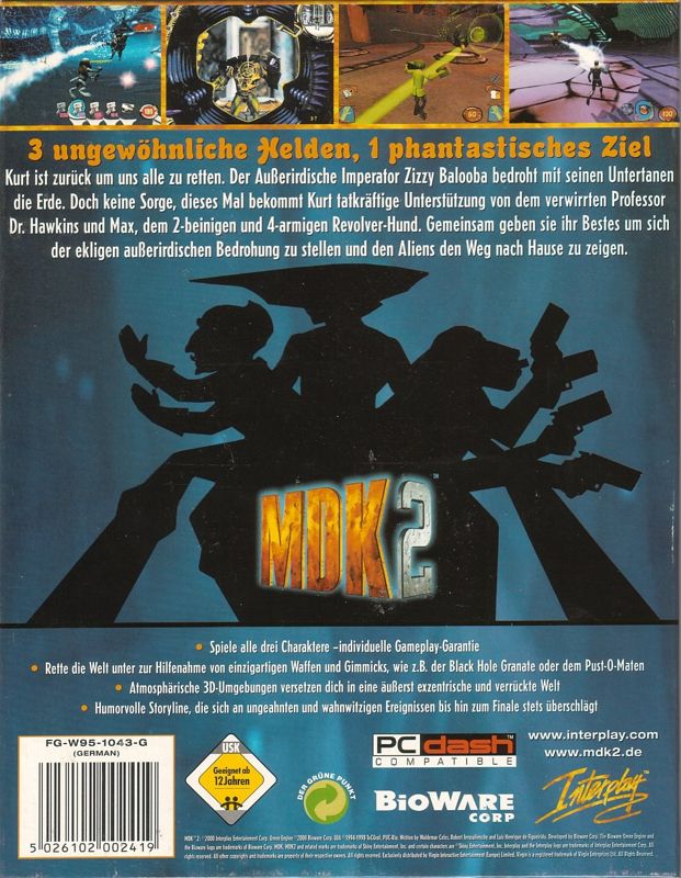 MDK 2 cover or packaging material - MobyGames