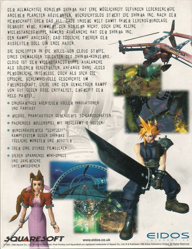 Final Fantasy VII cover or packaging material - MobyGames