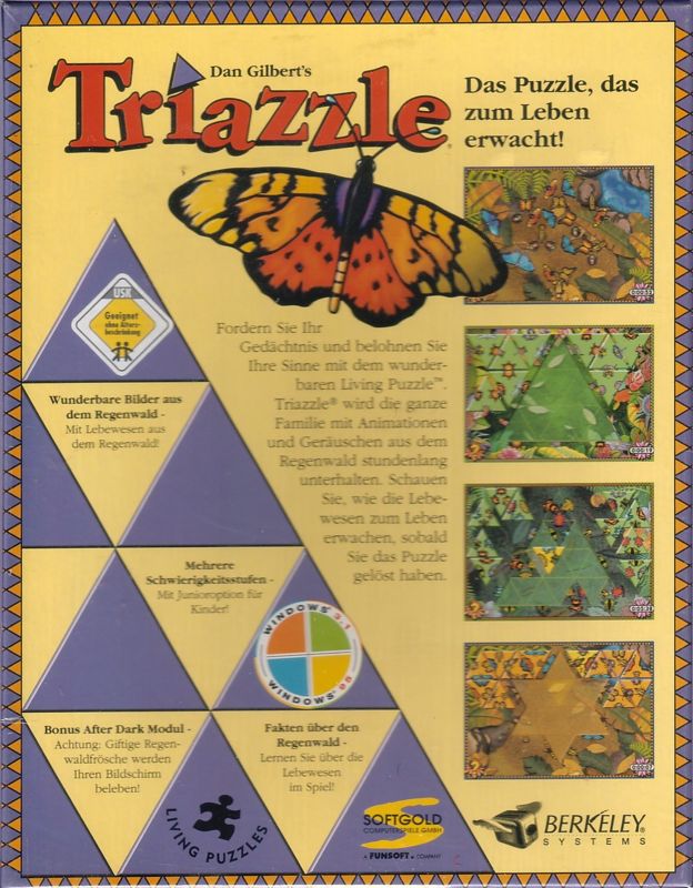 Living Puzzles: Triazzle cover or packaging material - MobyGames