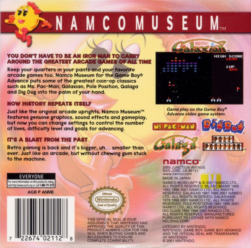 Namco Museum cover or packaging material - MobyGames