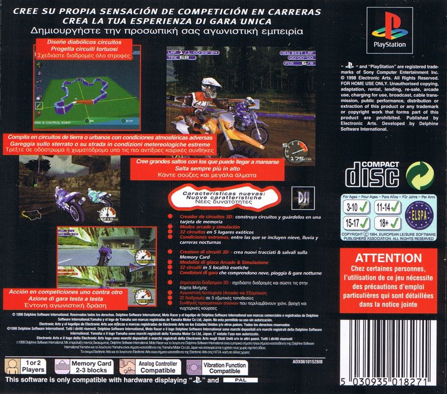 Moto Racer 2 cover or packaging material - MobyGames
