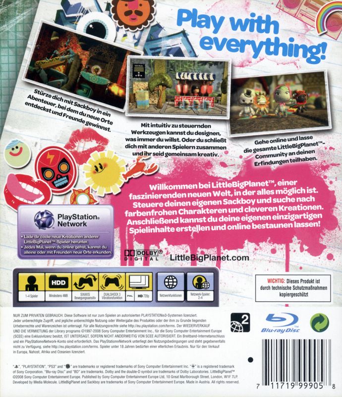 LittleBigPlanet cover or packaging material - MobyGames