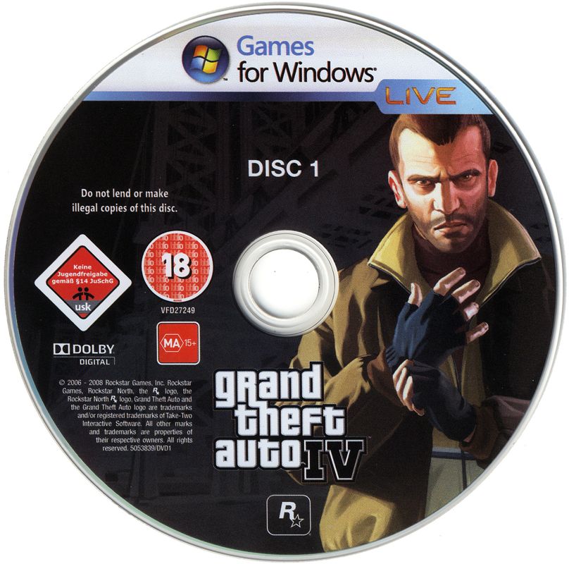 Grand Theft Auto IV cover or packaging material - MobyGames