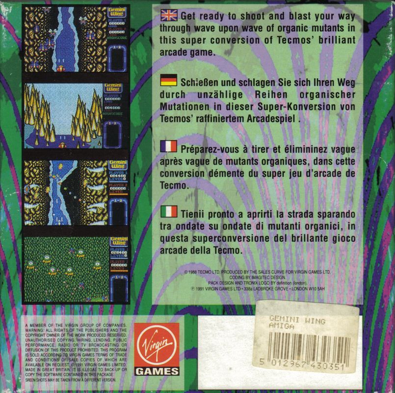 Gemini Wing cover or packaging material - MobyGames