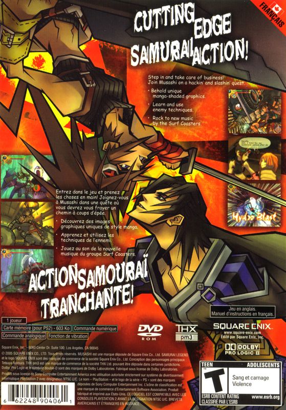 Musashi: Samurai Legend cover or packaging material - MobyGames