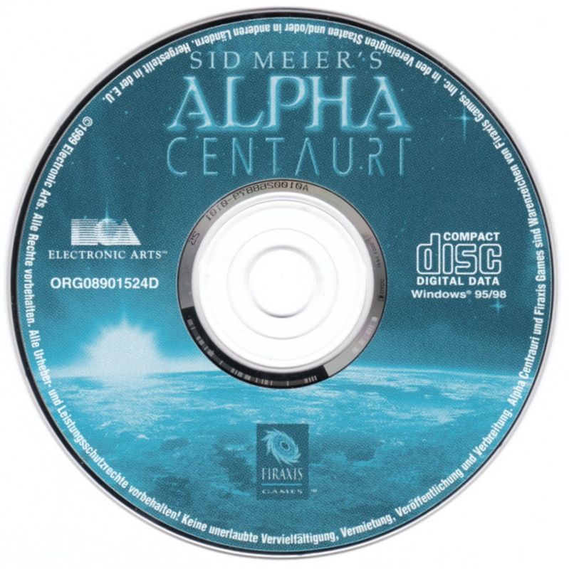 Sid Meier's Alpha Centauri cover or packaging material - MobyGames