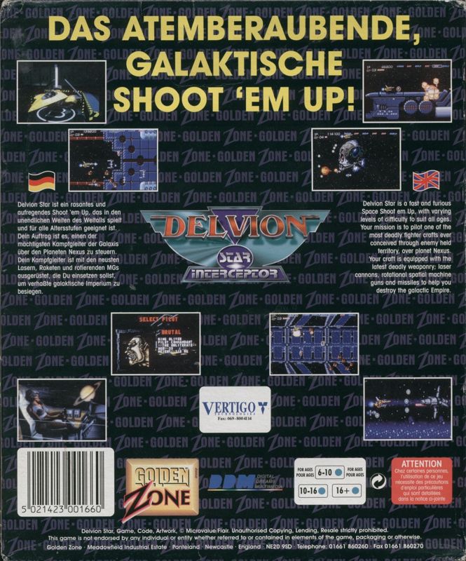 Delvion Star Interceptor cover or packaging material - MobyGames