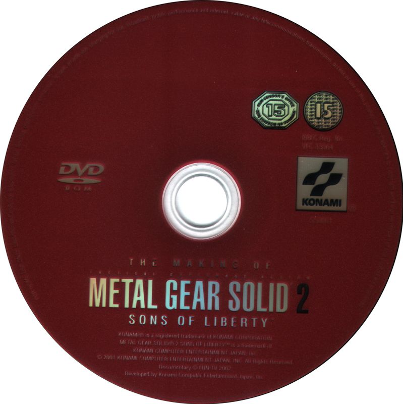 Metal Gear Solid 2: Sons of Liberty cover or packaging material - MobyGames