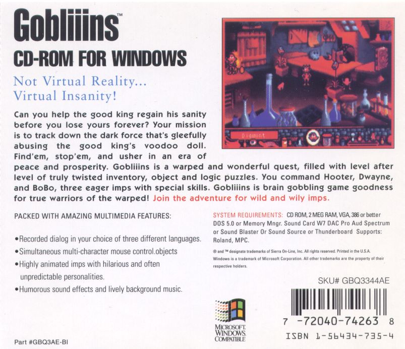 Gobliiins cover or packaging material - MobyGames