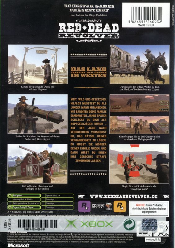 Red Dead Revolver cover or packaging material - MobyGames