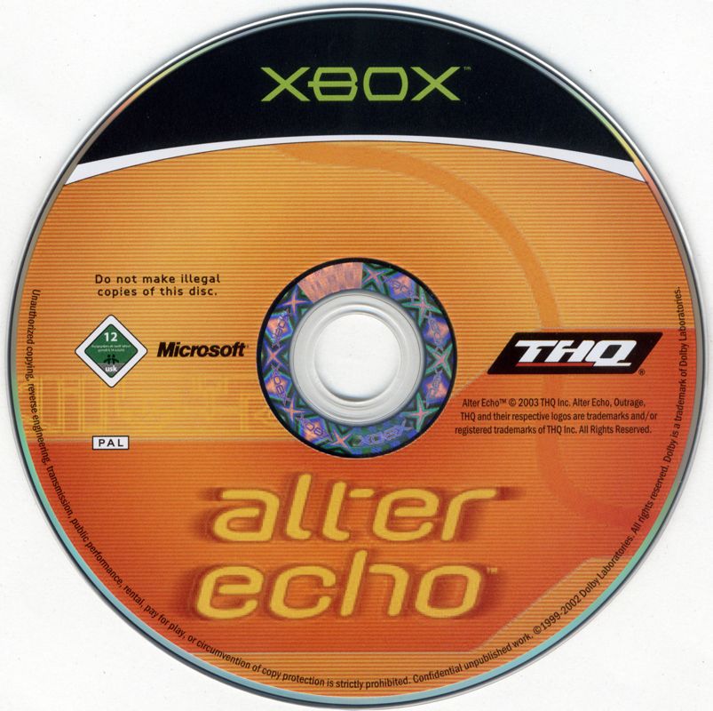 Alter Echo cover or packaging material - MobyGames