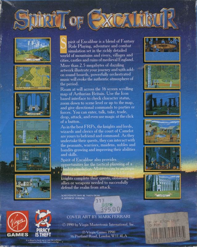 Spirit of Excalibur cover or packaging material - MobyGames