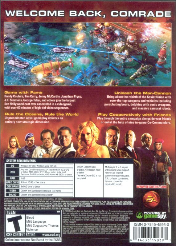 Command & Conquer: Red Alert 3 cover or packaging material - MobyGames