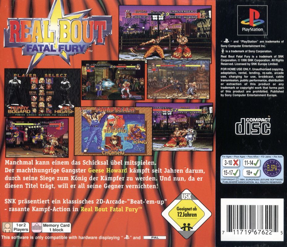 Real Bout Fatal Fury cover or packaging material - MobyGames