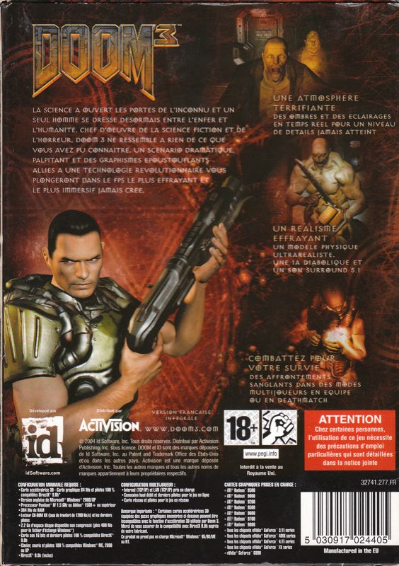 Doom³ cover or packaging material - MobyGames