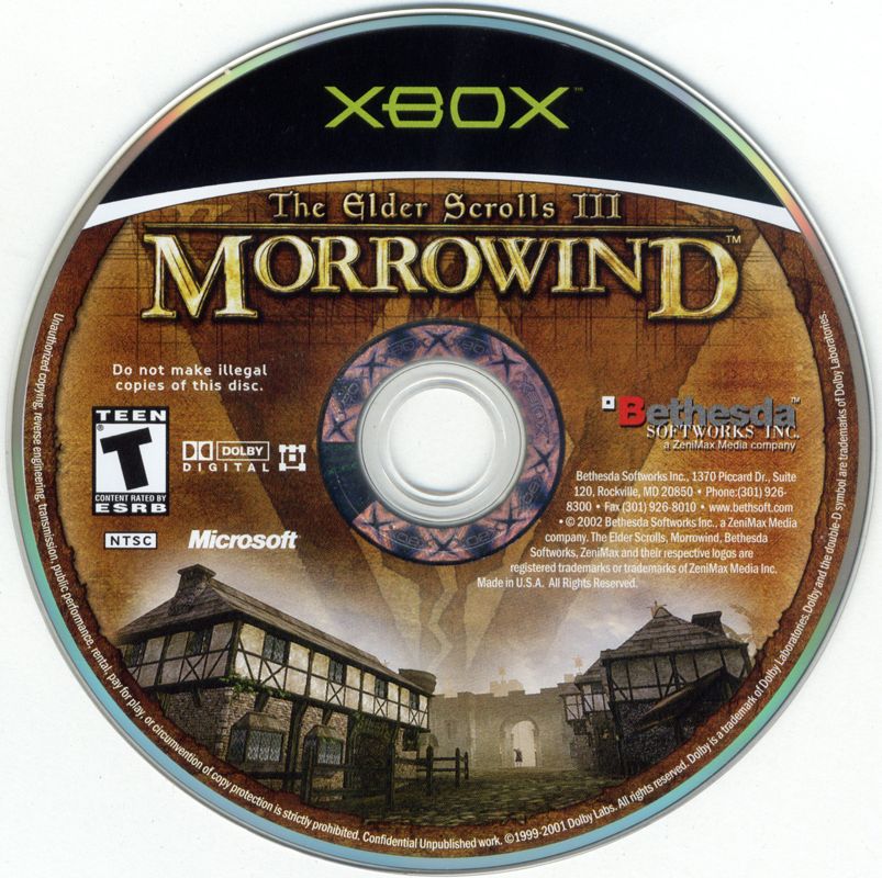 The Elder Scrolls III: Morrowind cover or packaging material - MobyGames