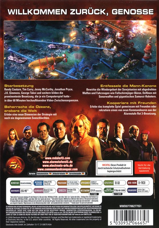 Command & Conquer: Red Alert 3 cover or packaging material - MobyGames