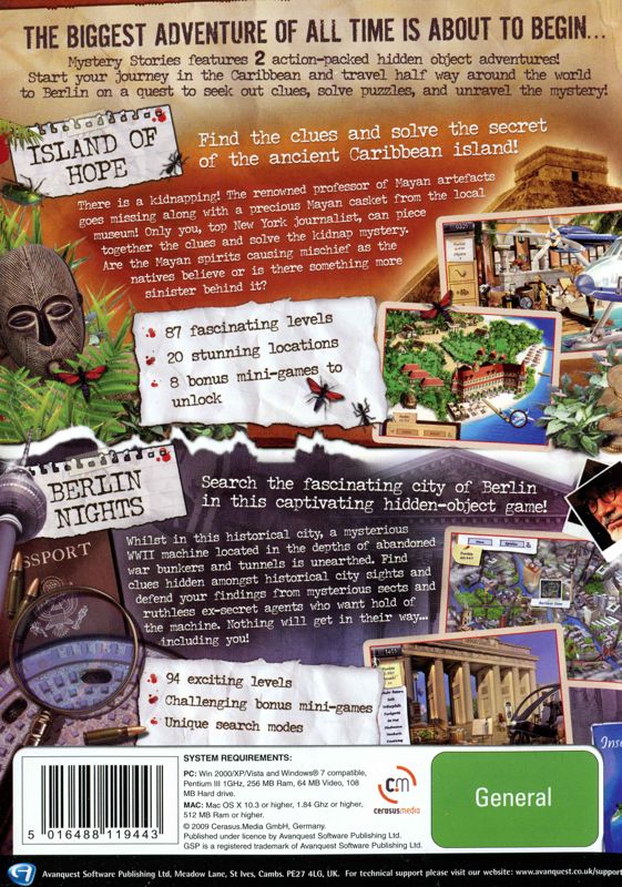 Mystery Stories cover or packaging material - MobyGames