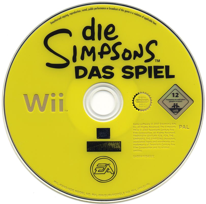 The Simpsons Game cover or packaging material - MobyGames
