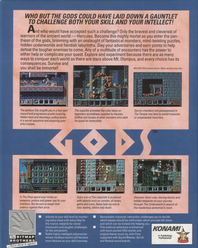 Gods cover or packaging material - MobyGames