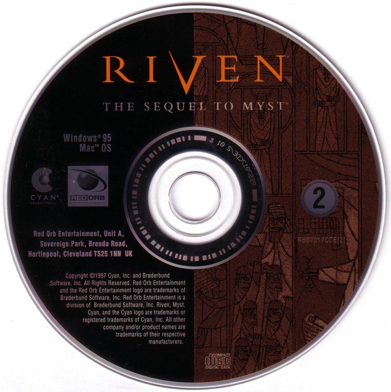 Riven: The Sequel to Myst cover or packaging material - MobyGames