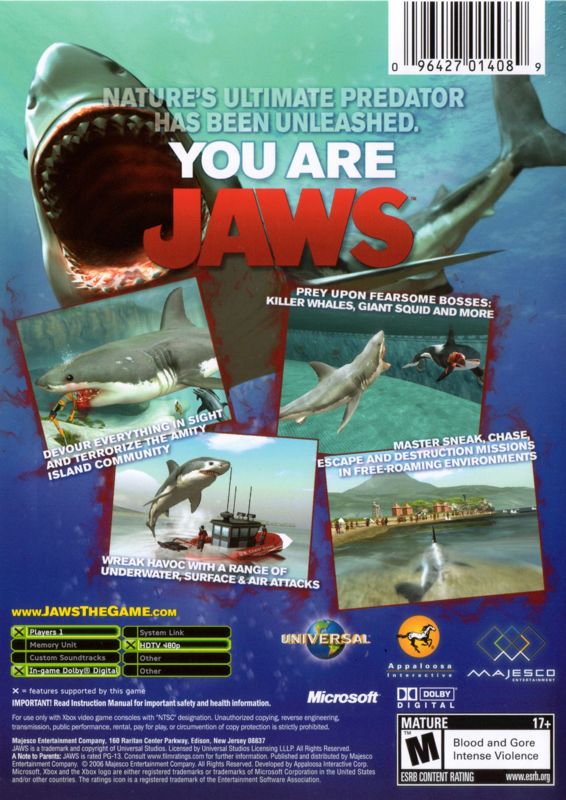 Jaws: Unleashed cover or packaging material - MobyGames