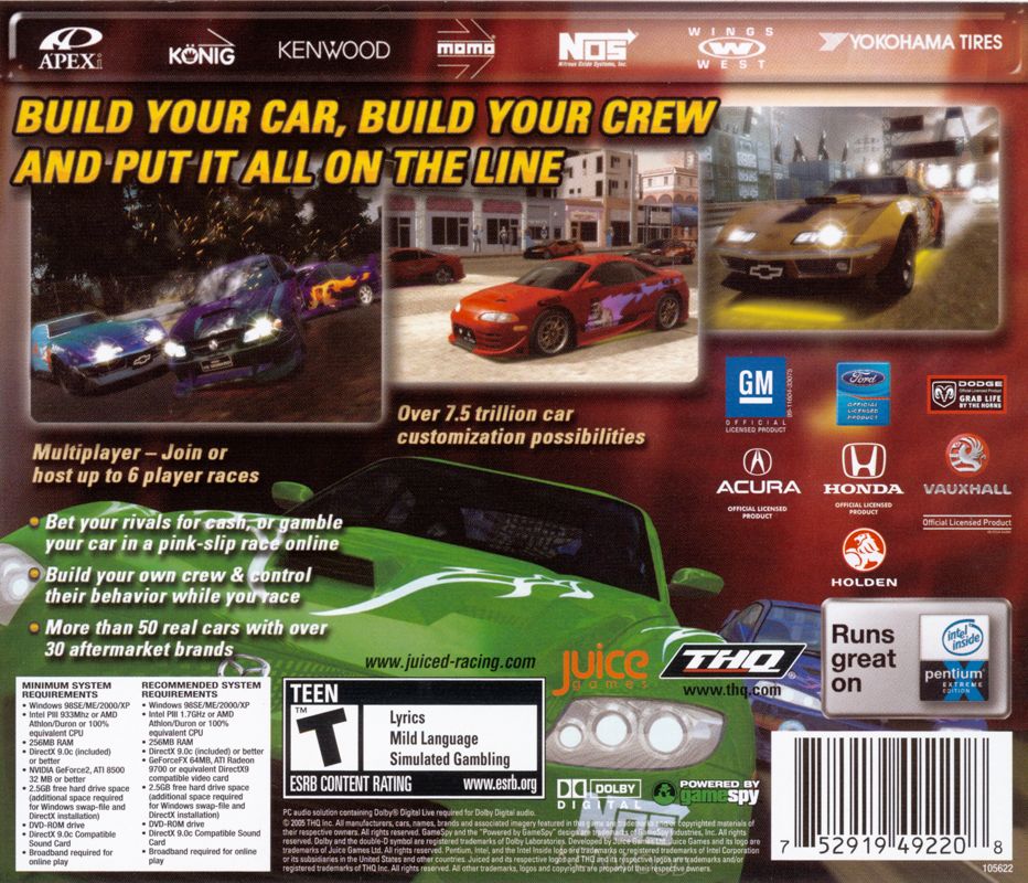 Juiced cover or packaging material - MobyGames