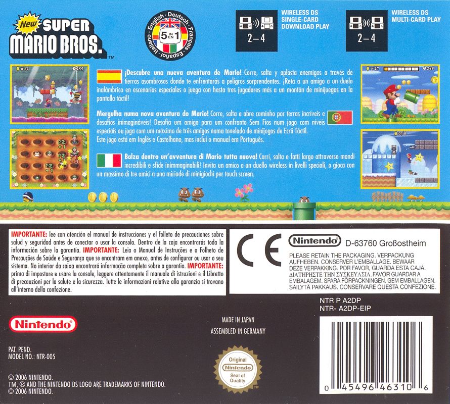 New Super Mario Bros. cover or packaging material - MobyGames