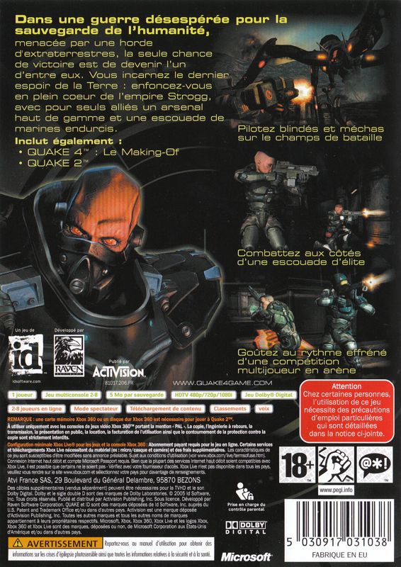 Quake 4 cover or packaging material - MobyGames