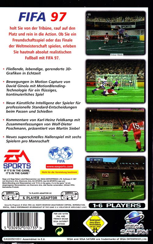 FIFA Soccer 97 cover or packaging material - MobyGames